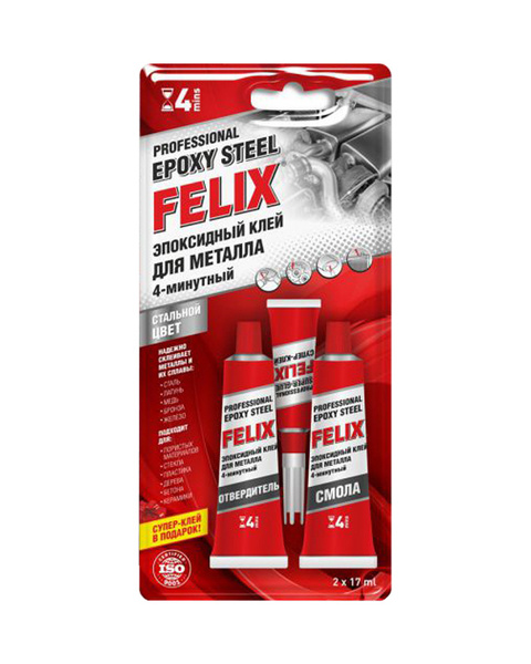 Клей герметик автомобильный FELIX 34 мл / Двухкомпонентный клей на ...