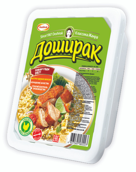 Лапша быстрого приготовления Доширак со вкусом курицы, 90 г - купить с ...