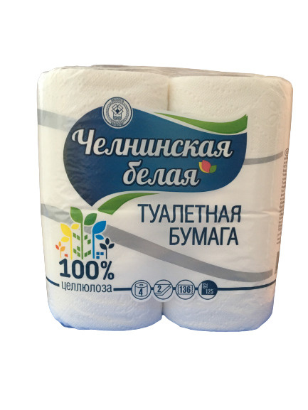 Туалетная бумага "Набережные Челны" ( Челнинская белая 2х слойная) 48 ...