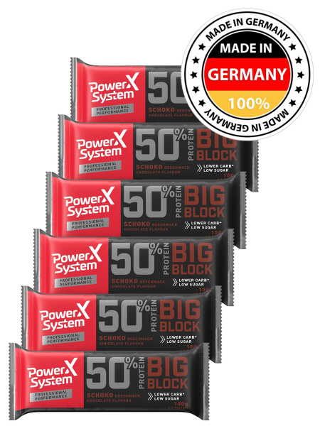 Протеиновый батончик с 50г белка / Power System Big Block Protein Bar ...