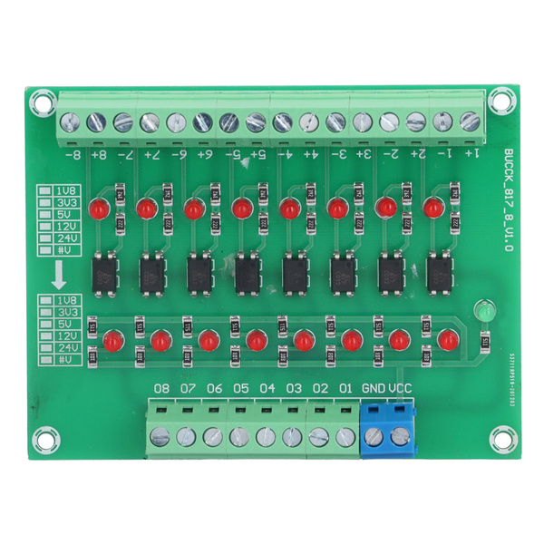 Модуль опторазвязки 8-канальный 24V до 5V для PLC, преобразование ...