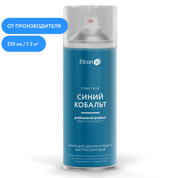 Аэрозольная краска в баллончике Elcon для мебели и декора, акриловая, быстросохнущая, 0.52 л ...
