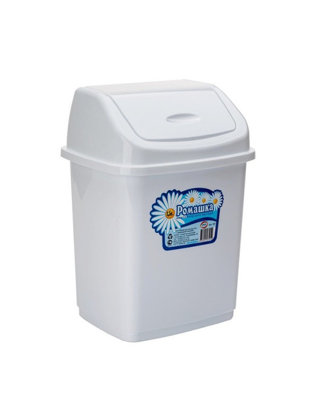 Мусорный бак Elfplast, 1 шт, ABS пластик, белый купить по доступной цене с доставкой в интернет ...