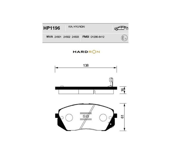 Колодки тормозные Sangsin Brake HP1196 - купить по низким ценам в ...