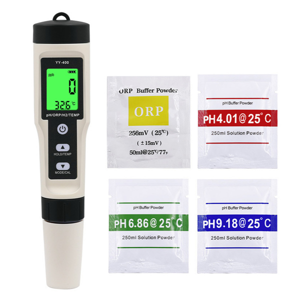 Цифровой pH-метр 4 в 1, pH/OPP/H2/TEMP, диапазон измерений 0-14, для ...