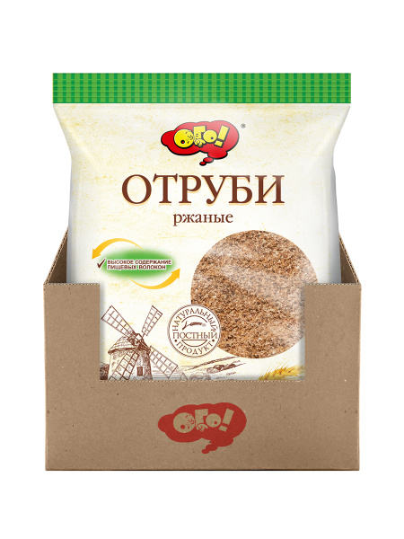 ОГО! Отруби "Ржаные" рассыпчатые шоу бокс 8 штук по 150гр - купить с ...