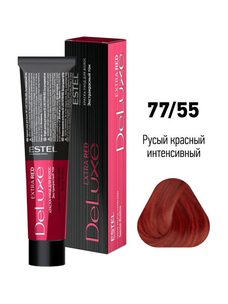 ESTEL PROFESSIONAL Краска-уход DE LUXE EXTRA RED для окрашивания волос ...