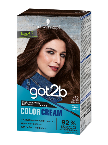 Got2b Краска для волос стойкая Color Cream, Тёмный шоколад 460 ...