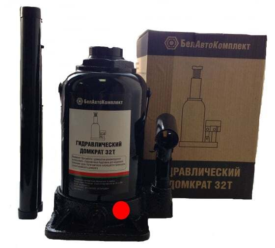 Домкрат бутылочный, гидравлический двухштоковый 32 тонны (12279 ...