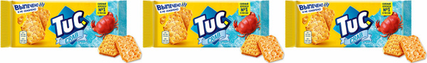 Печенье Tuc крекер со вкусом краба, комплект: 3 упаковки по 100 г ...