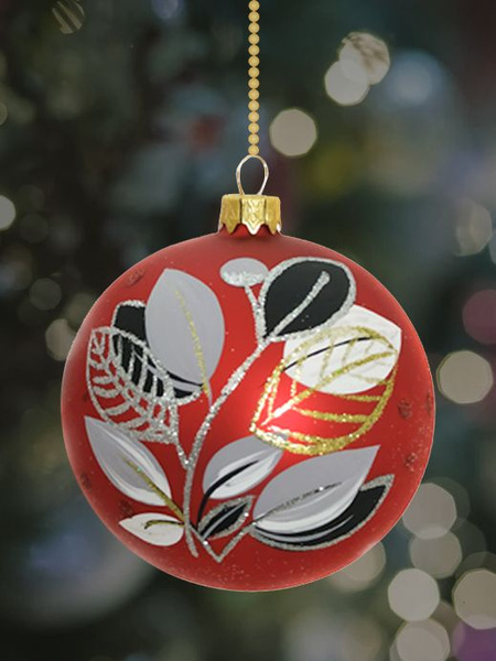 Елочный шар Dekart / Декарт "Новый год 2025 украшения шар большой стекло подарок новогодний ...