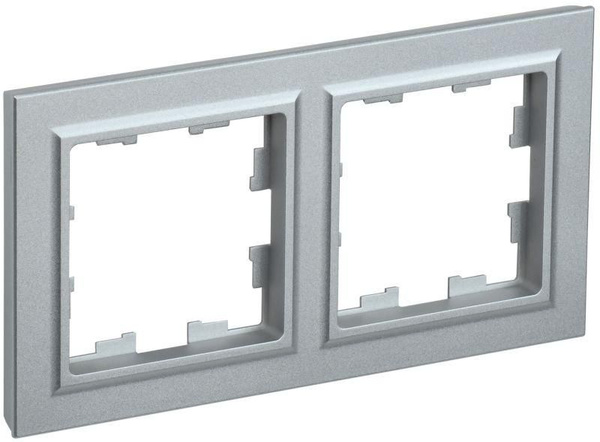 Рамка IEK 2-м BRITE РУ-2-БрА алюминий, BR-M22-K47 купить на OZON по низкой цене (899192201)