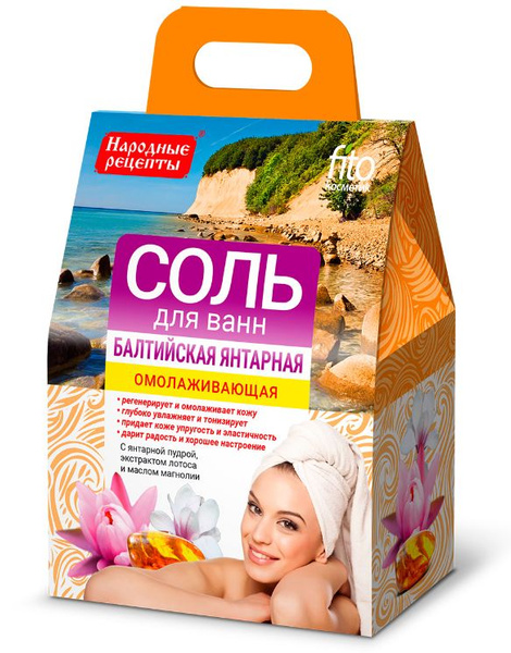 Fito Косметик Соль для ванн, Балтийская янтарная омолаживающая, 500 гр купить на OZON по низкой ...