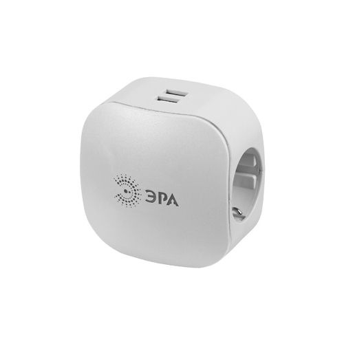 Разветвитель электрический ЭРА SP-3e-USB-2A на 3 розетки + 2 USB с ...