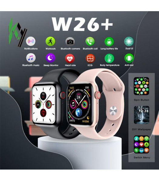 Купить смарт-часы Умные смарт часы W26+ / Smart Watch W26+ / Магнитная зарядка / Водозащита ...