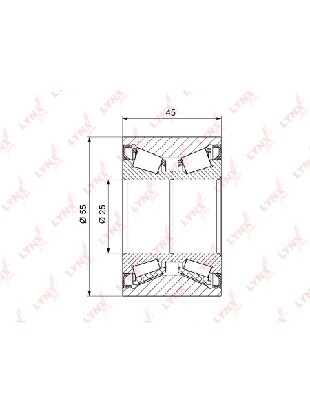 Подшипник ступицы задний LYNXauto WB-1204 - купить по доступным ценам в ...