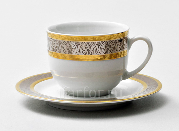 Кофейная пара Thun "Опал Широкий кант платина золото", на 1 перс. - купить по выгодной цене в ...