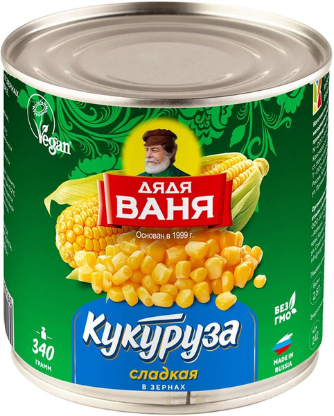 Кукуруза Дядя Ваня сладкая 340г х 3шт - купить с доставкой по выгодным ...