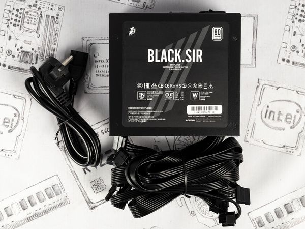 Блок питания на 500W, 1stPlayer BLACK.SIR 5.0 с кабелем питания, SR ...