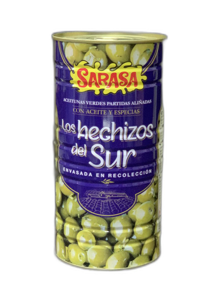Оливки зеленые с косточкой SARASA LOS HECHIZOS DEL SUR с травами ...