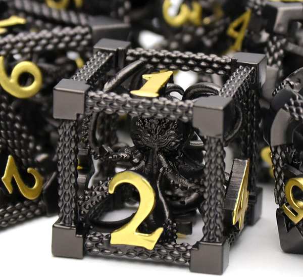 DND, Dungeons & Dragons, набор металлических кубиков Polyhedral ...