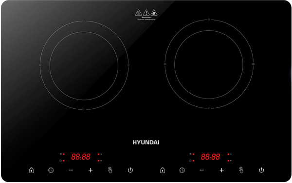 Плита Индукционная Hyundai HYC-0109 черный, поверхность стеклокерамика ...