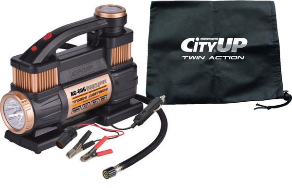 Компрессор City UP TWIN ACTION AC-606 00002020001 для шин по низкой ...