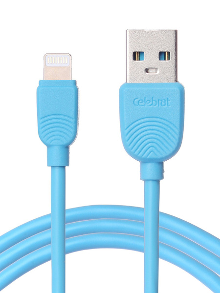 Кабель Apple Lightning Celebrat Кабель Usb Sky 2i 2 1a Fast Charge 1 м резиновый круглый