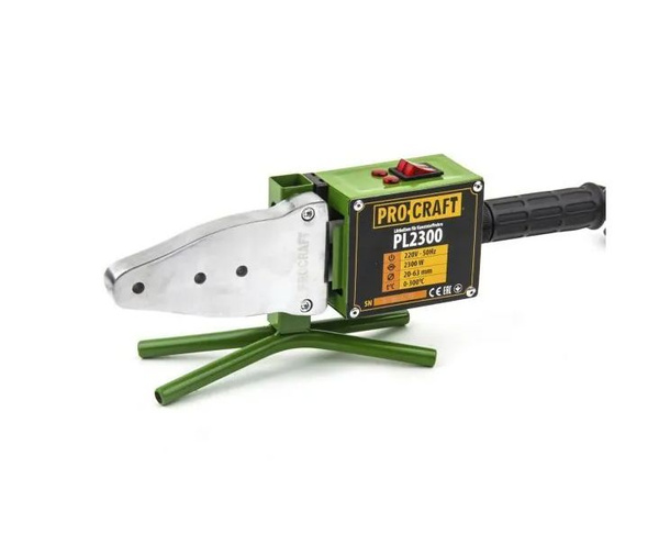 Паяльник для пластиковых труб PROCRAFT PL2300, 6 насадок, 300градусов ...