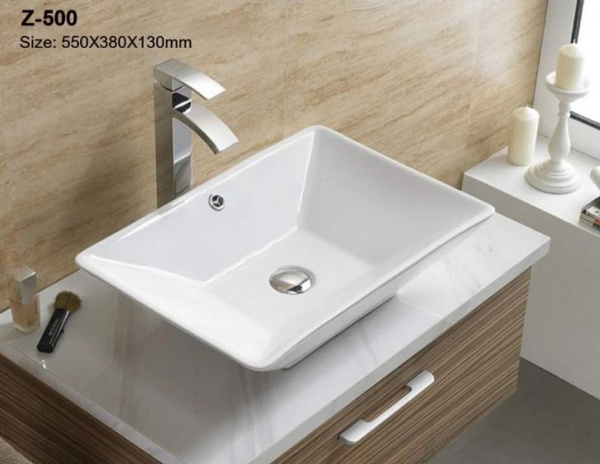 Раковина Zandini Z-500x55 см, белый купить по доступной цене с доставкой в интернет-магазине ...