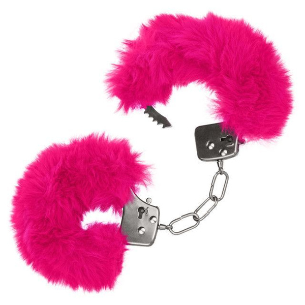 Металлические наручники с розовым мехом Ultra Fluffy Furry Cuffs ...