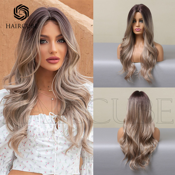 HAIRCUBE Длинные вьющиеся женские светлые волосы в европейском и ...