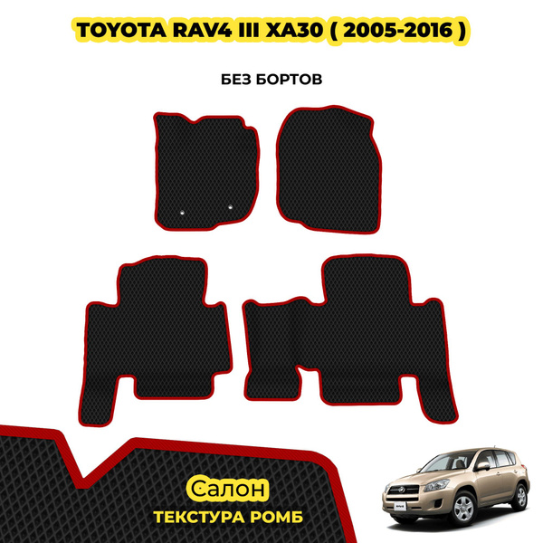 Коврики в салон автомобиля Eva Kovrik Monino EKM48201, цвет черный, красный - купить по выгодной ...