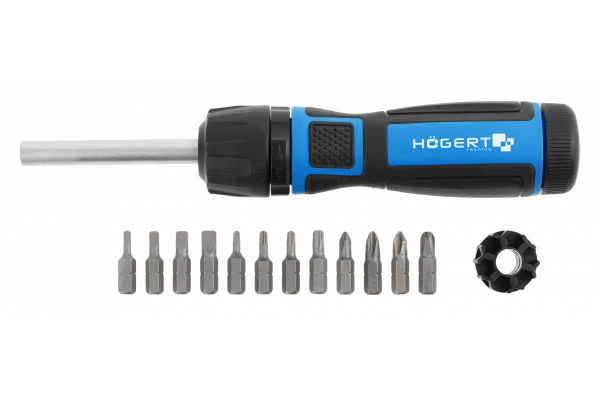 Отвертка со сменными битами и редуктором 1:5 Hoegert - купить с доставкой по выгодным ценам в ...