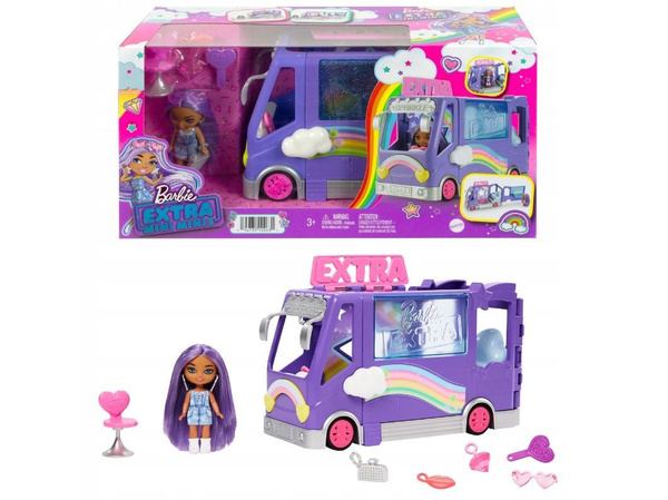 Игровой набор Mattel с куклой Barbie Extra Mini Minis Tour Bus ...