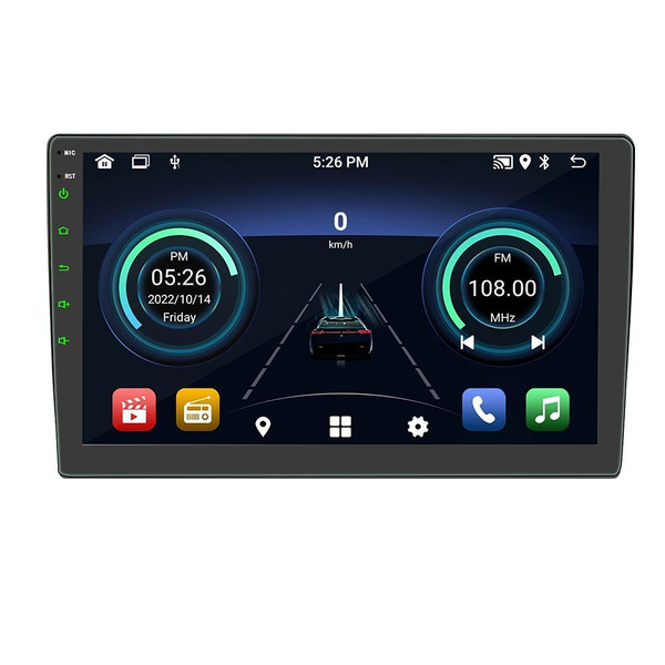 Автомагнитола 2 Din Android, 9 дюймов IPS-экран, 2 + 32 ГБ GPS приемник Bluetooth Wi-Fi FM-радио ...