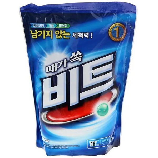 CJ Lion Beat Стиральный порошок с ферментами для удаления сильных загрязнений 1кг - купить с ...