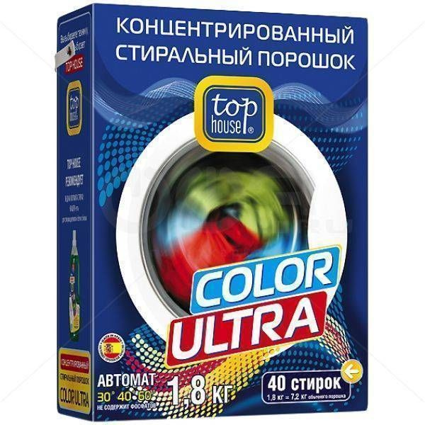 Top House Color Ultra Концентрированный стиральный порошок 1.8 кг на 40 ...
