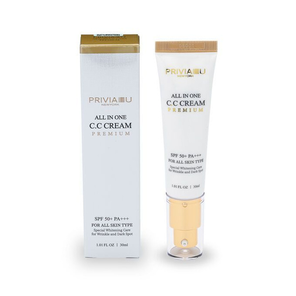 PRIVIA СС-крем All In One C.C Cream SPF50+PA+++ универсальный оттенок ...