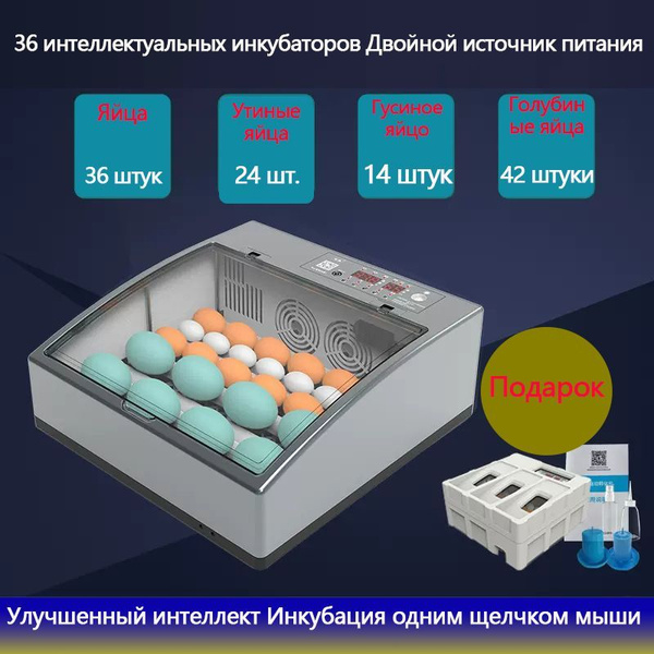 инкубатор для яиц автоматический 220/12v терморегулятор несушка 36 ...