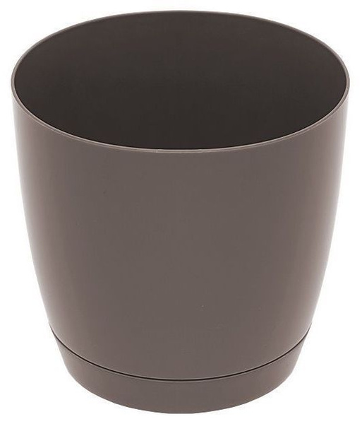 Кашпо настольное 0.7 л для цветов и растений, пластиковый цветочный горшок ElfPlast Глория №1 ...