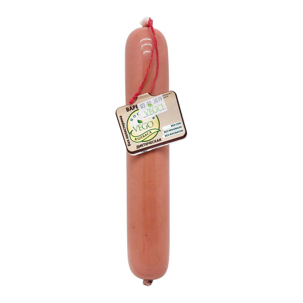 Вегетарианская колбаса Диетическая (vegetarian sausage) VEGO ВЕГО, 400г ...