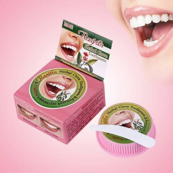 RasYan HERBAL TOOTHPASTE Clove Oil Тайская Отбеливающая полирующая ...