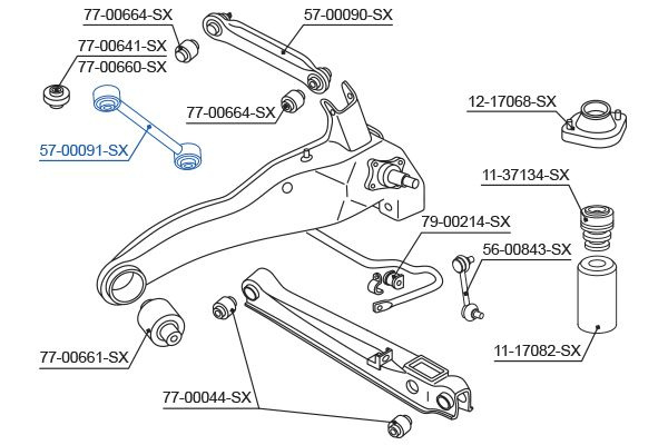 Тяга схождения задней подвески Mitsubishi Outlander 2.0/2.4 02 ...