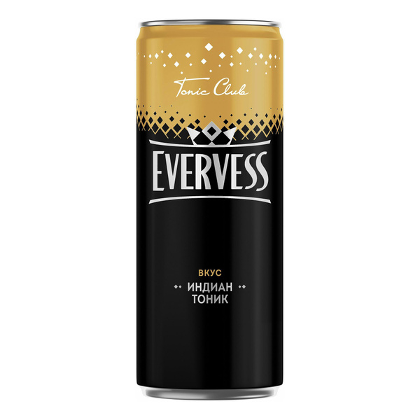 Газированный напиток Evervess Индиан Тоник сильногазированный 0,33 л ...