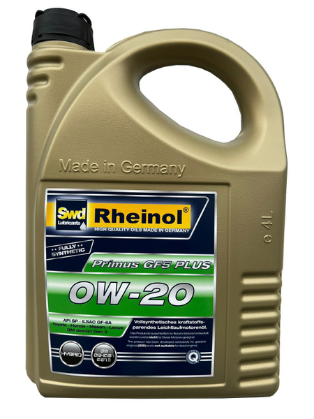 Масло моторное SWD Rheinol Primus GF5 Plus 0W-20 Синтетическое - купить ...