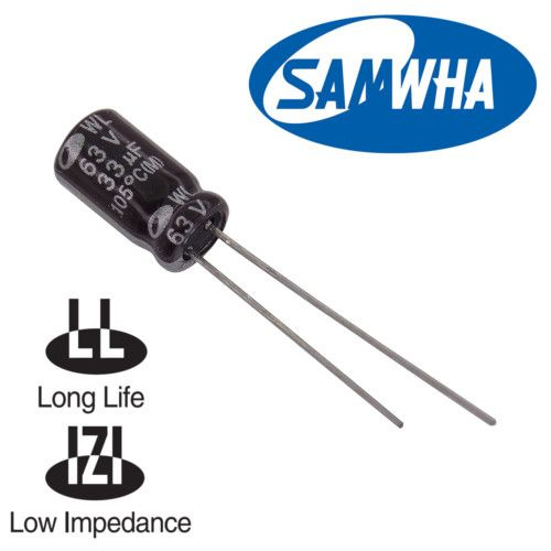 33мкФ 63В / WL / 6,3х11 / 105 С / конденсатор электролитический (2шт) купить на OZON по низкой ...