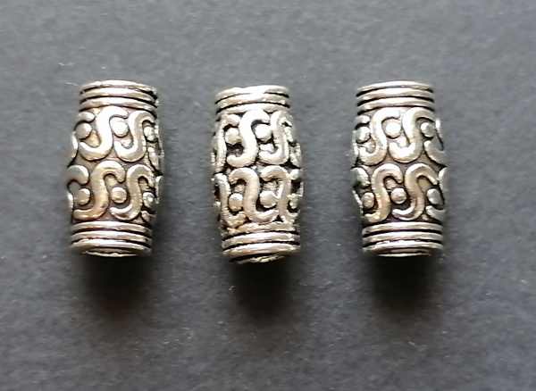 Бусины для волос, косичек, дред 12х6*6мм, отверстие 4мм, 3 штуки ...