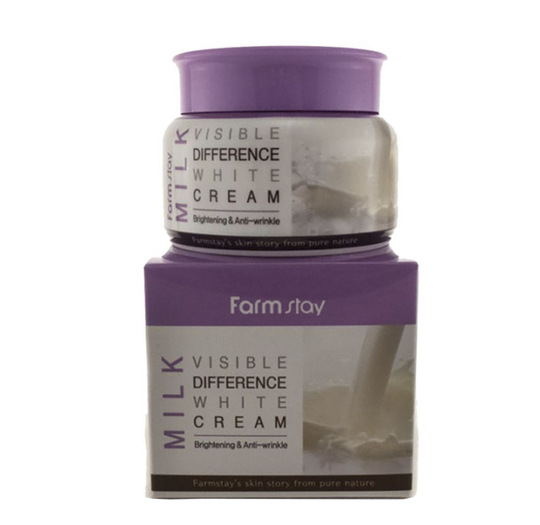 FarmStay Осветляющий крем для выравнивания тона лица с молочными ...