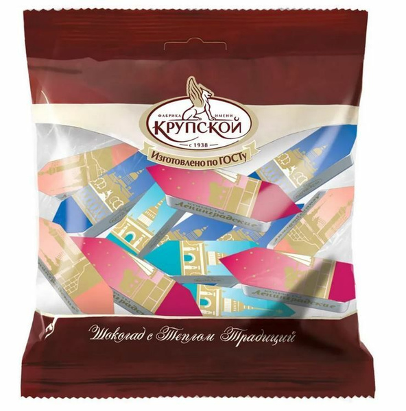 Фабрика имени Крупской Конфеты Ленинградские, 200 г - купить с ...